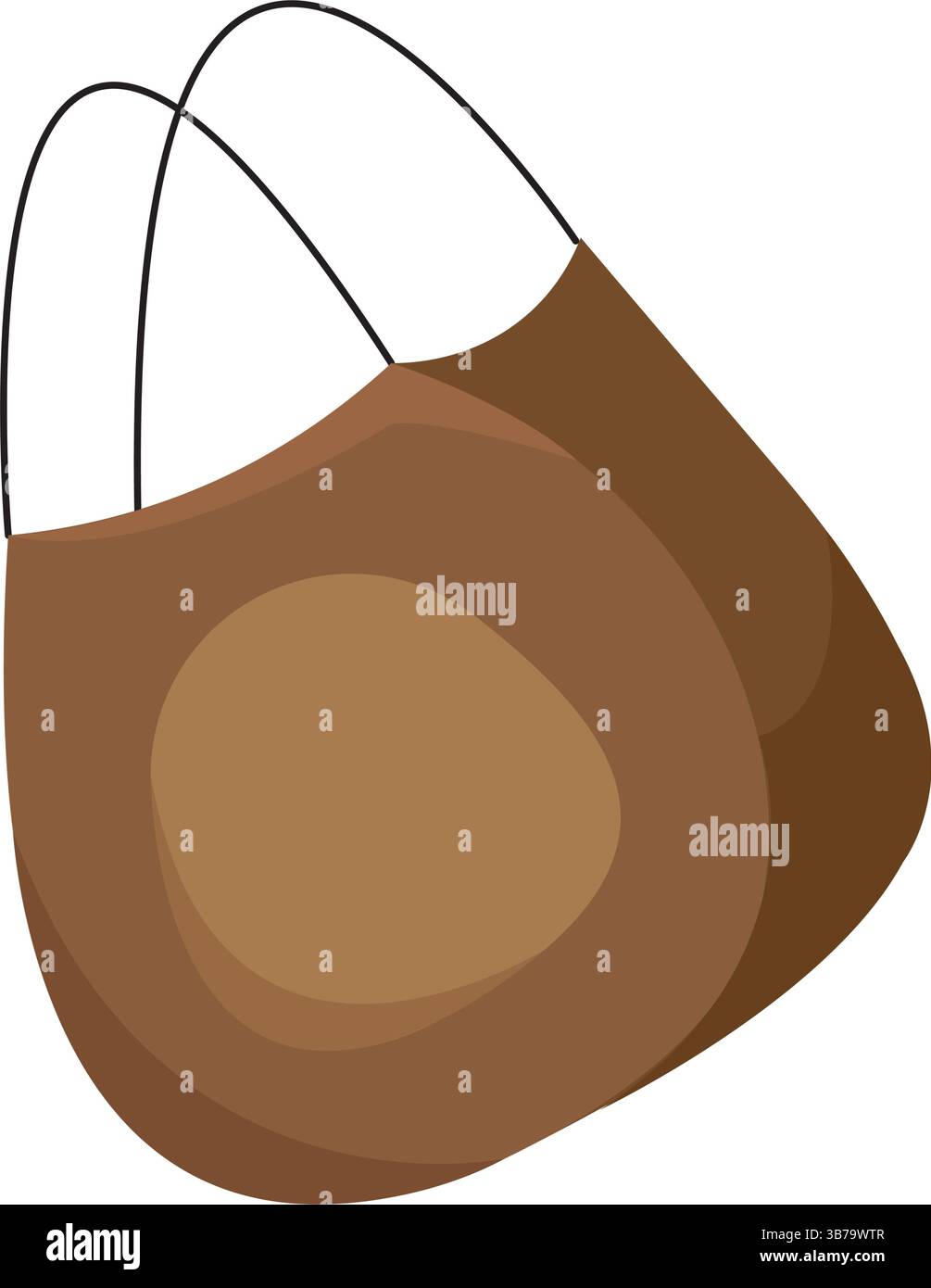 Brown tote bag. Vector illustration Stock Vector Image & Art - Alamy