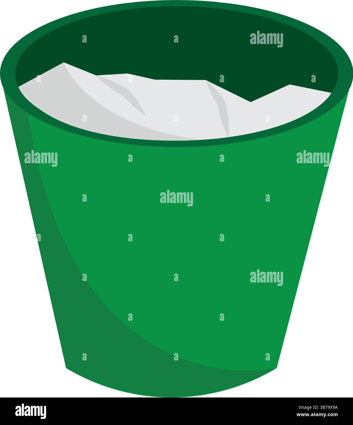 Green trash bin. Vector illustration Stock Vector Image & Art - Alamy