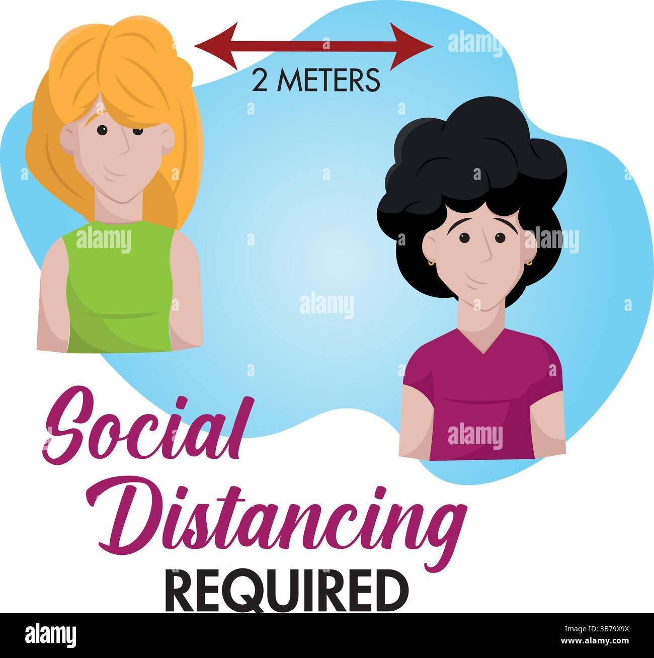 Social distancing rule. Vector illustration Stock Vector Image & Art ...