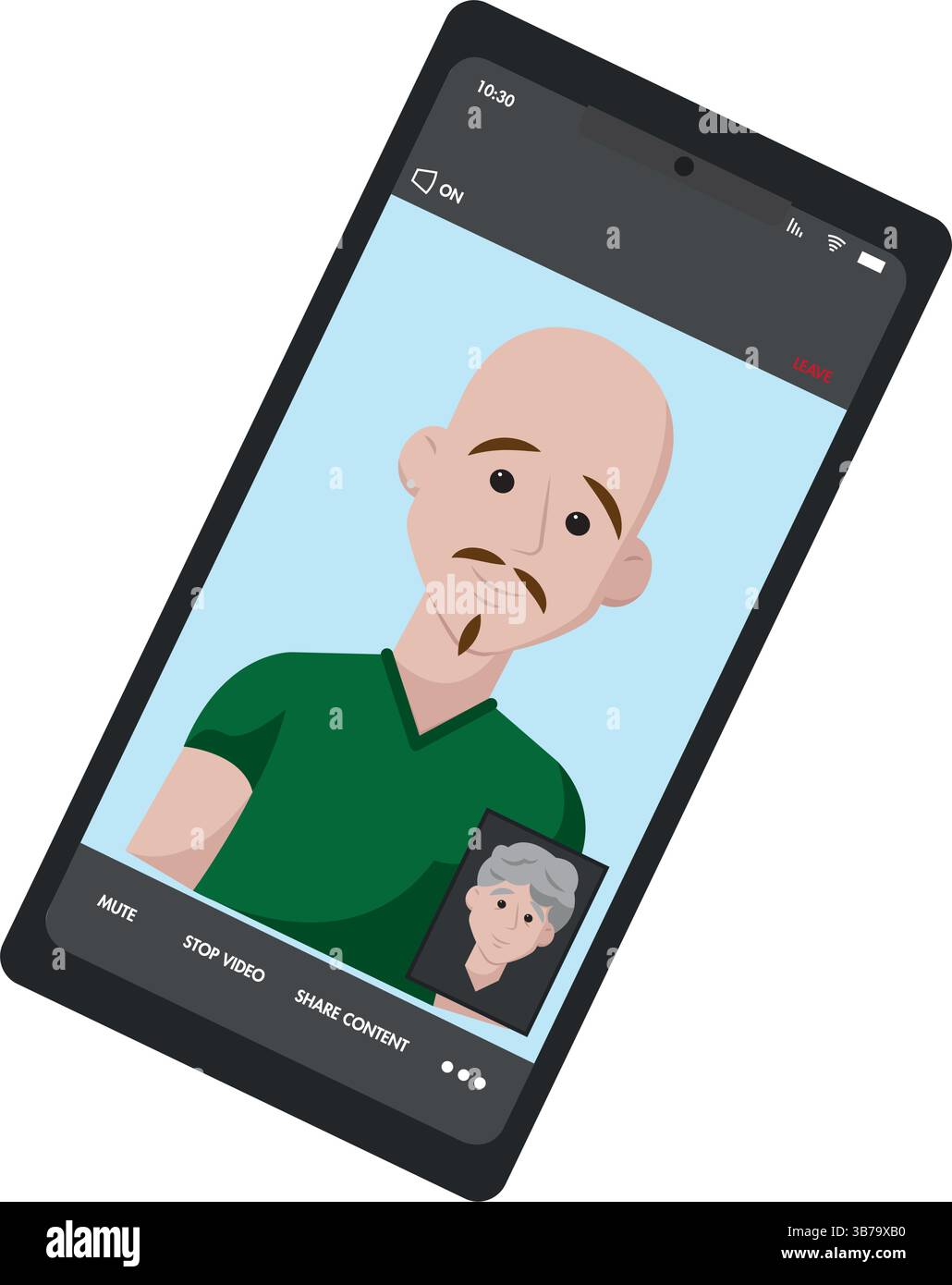 Man in video call. Vector illustration Stock Vector Image & Art - Alamy