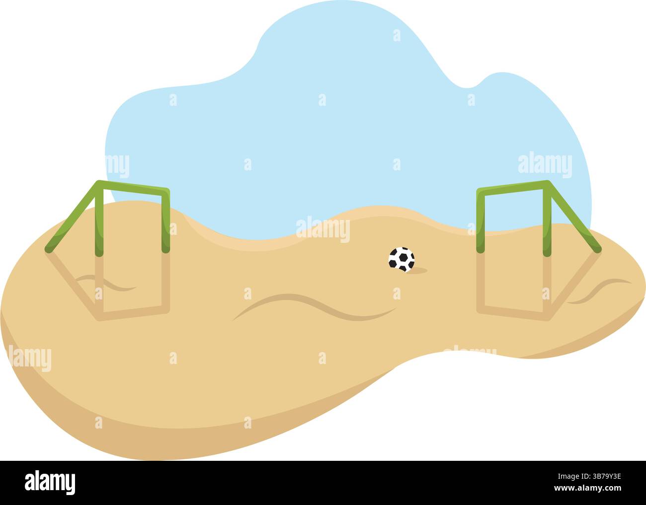 Beach soccer field view. Vector illustration Stock Vector Image & Art ...