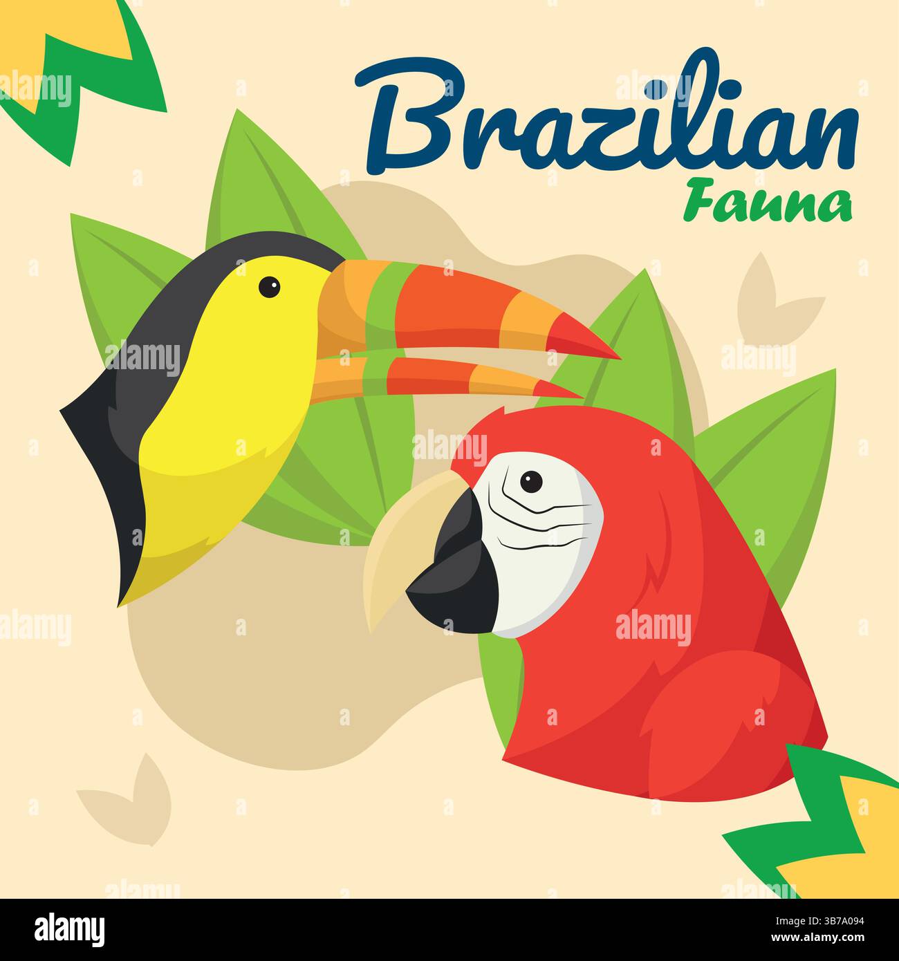Brazilian exotic birds. Vector illustration Stock Vector Image & Art ...