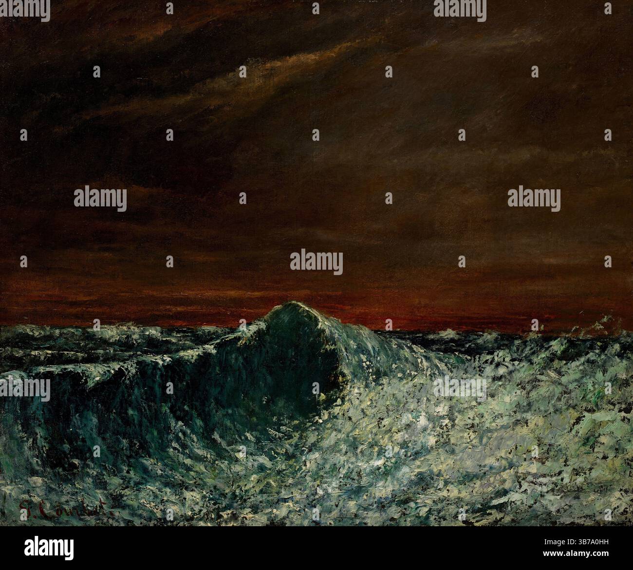 The Wave. Museum: PRIVATE COLLECTION. Author: GUSTAVE COURBET Stock ...