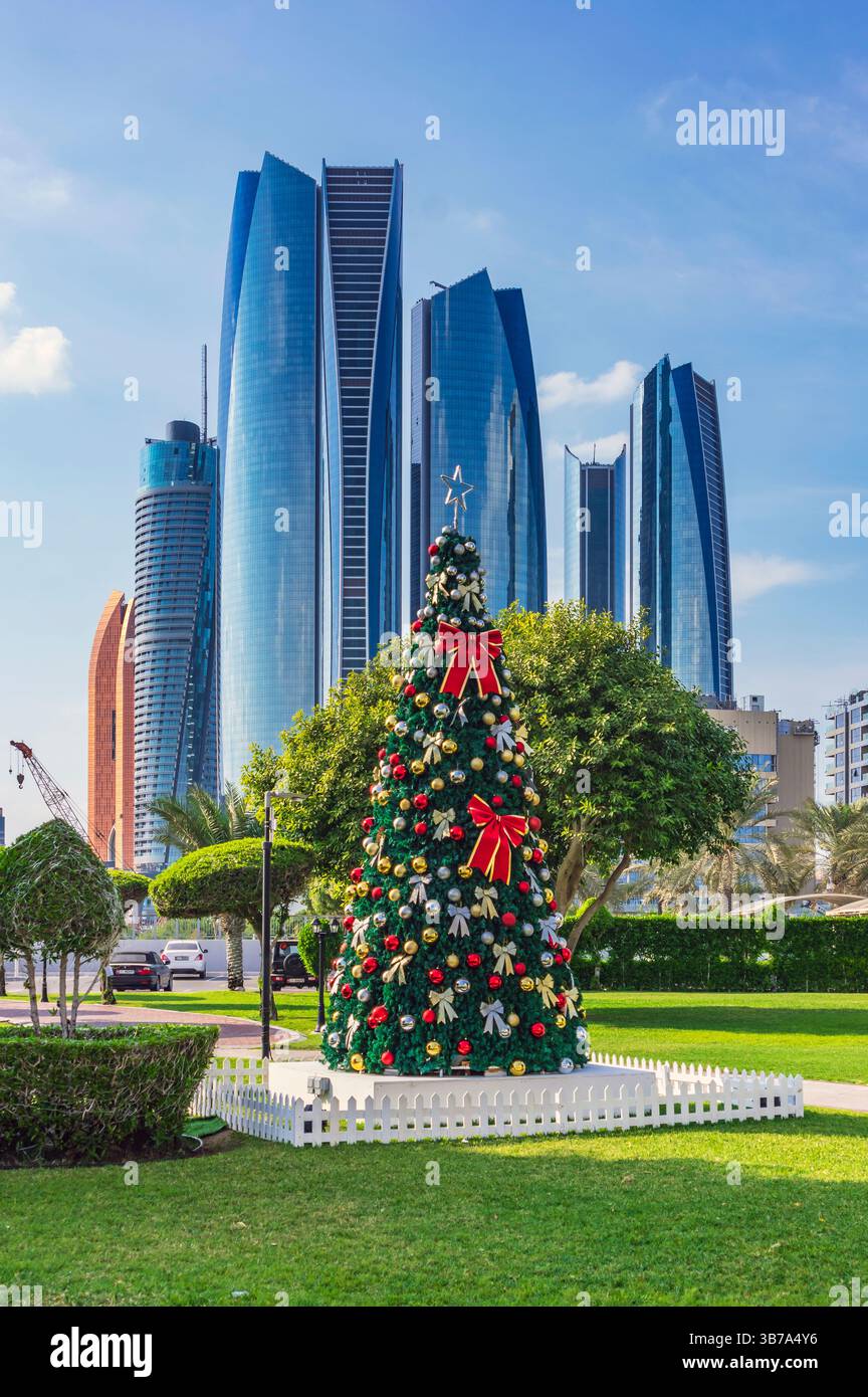 Abu Dhabi Island region with skyscrapers Stock Photo - Alamy