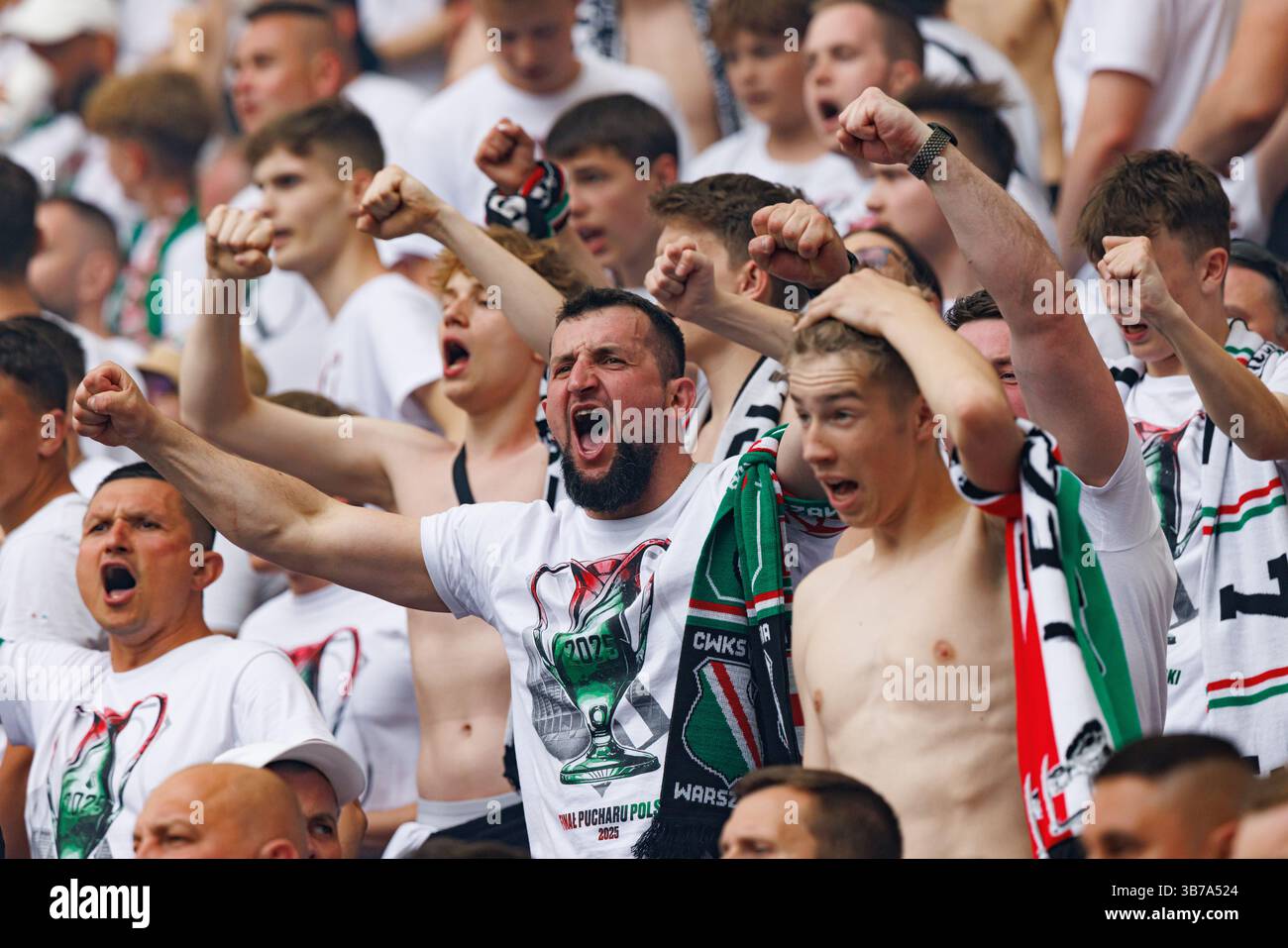 Fans of Legia seen during Polish Cup 2025 final between teams of Legia ...