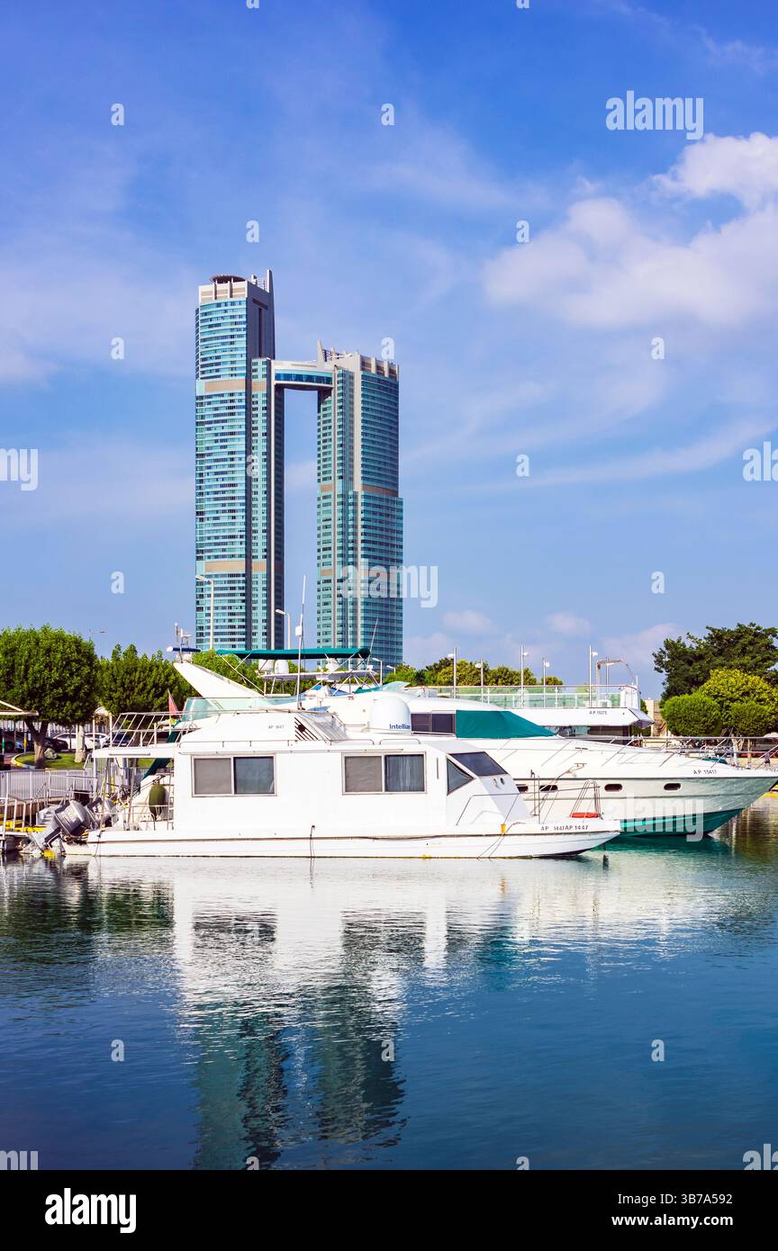 Abu Dhabi Island region with skyscrapers Stock Photo - Alamy