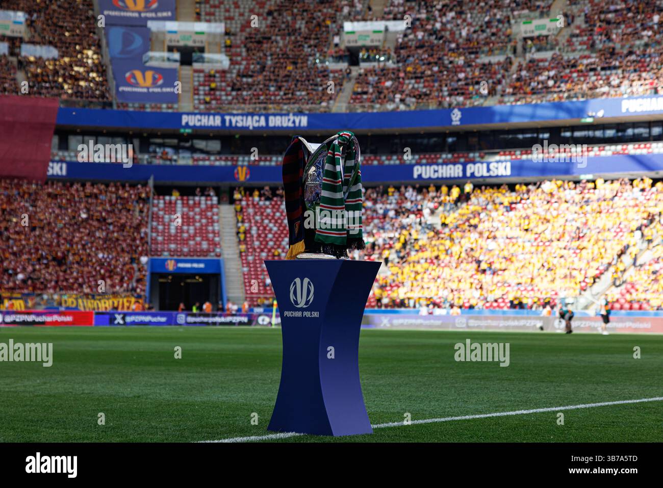 Trophy seen during Polish Cup 2025 final between teams of Legia ...
