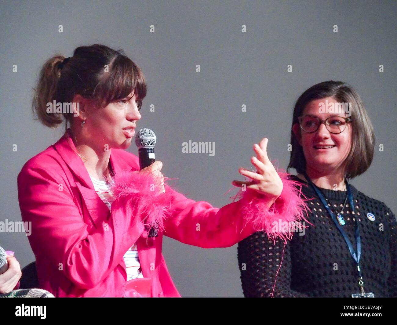 New York, New York, USA. 4th May, 2025. ELEANOR MORTIMER (pink ...