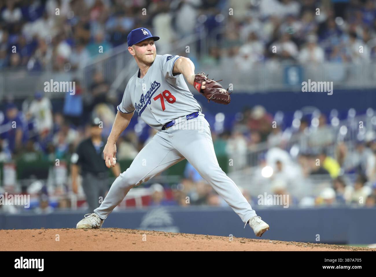 MIAMI, FL - MAY 05: Los Angeles Dodgers pitcher Ben Casparius (78 ...