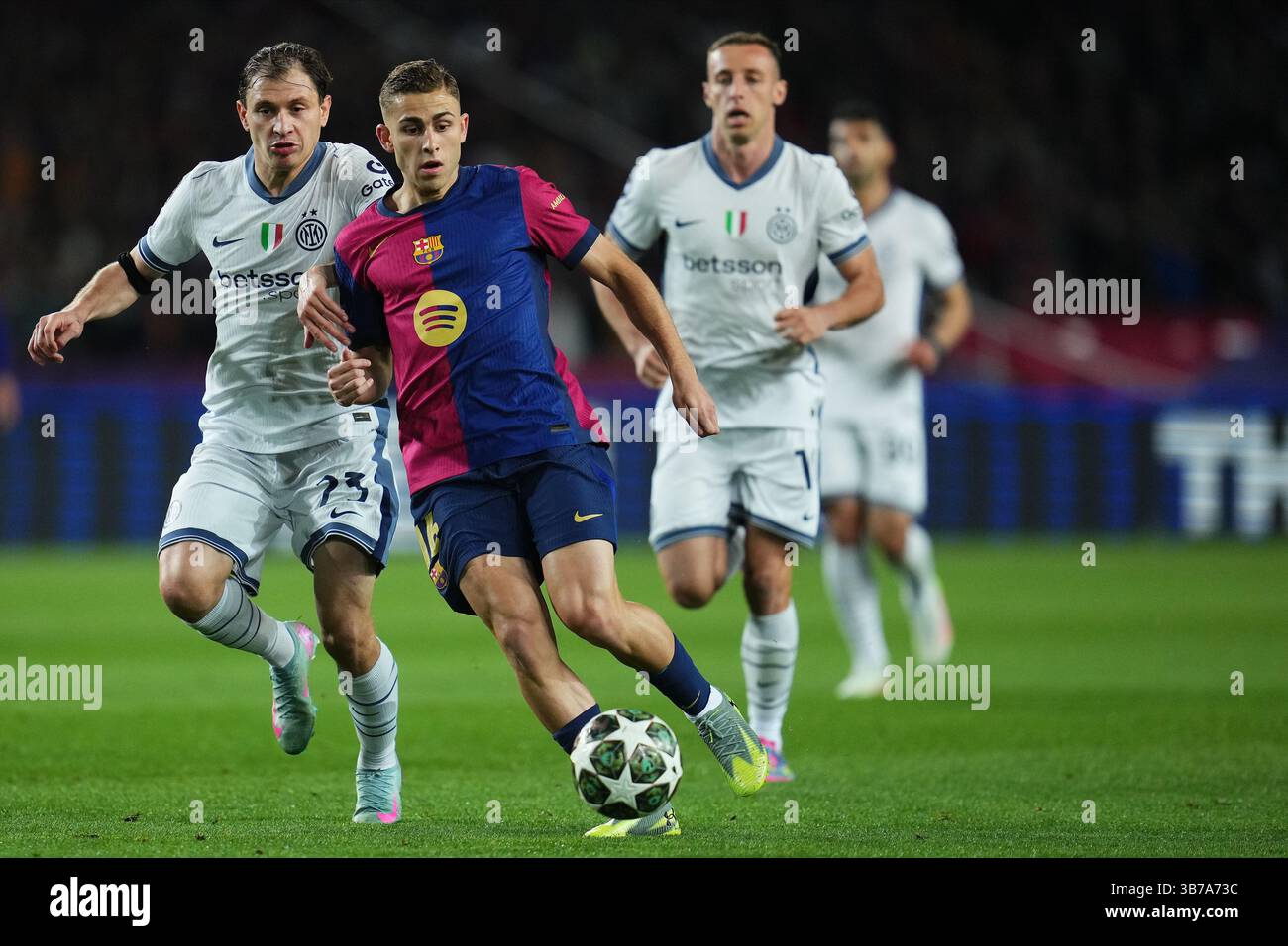 Barcelona, Spain. 01st May, 2025. Fermin Lopez of FC Barcelona and ...