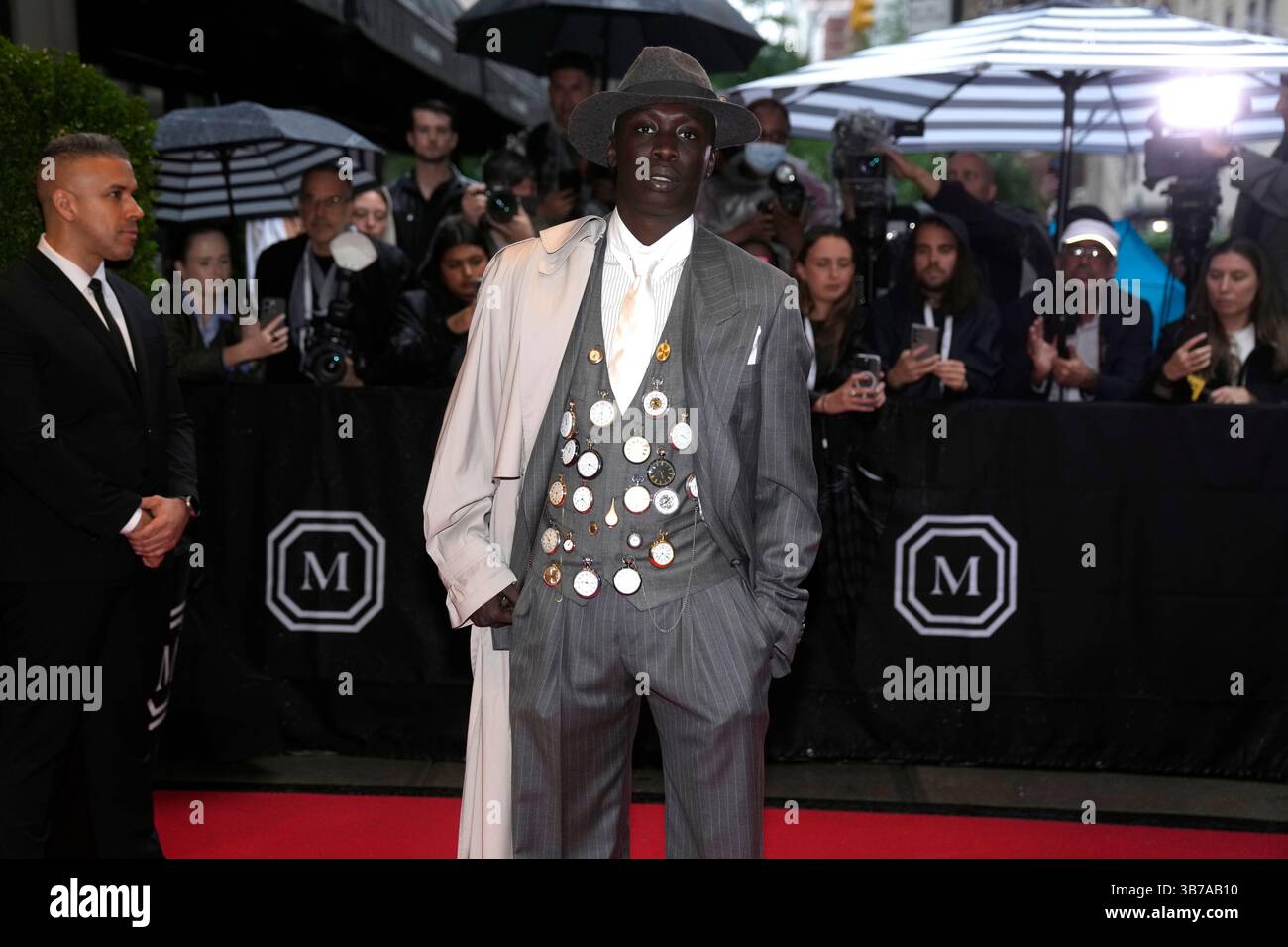 Khaby Lame departs The Mark Hotel prior to attending The Metropolitan ...