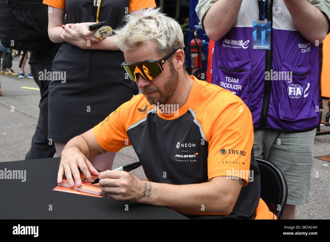 Monte Carlo Monaco, France. 04th May, 2025. Sam Bird of McLaren seen ...