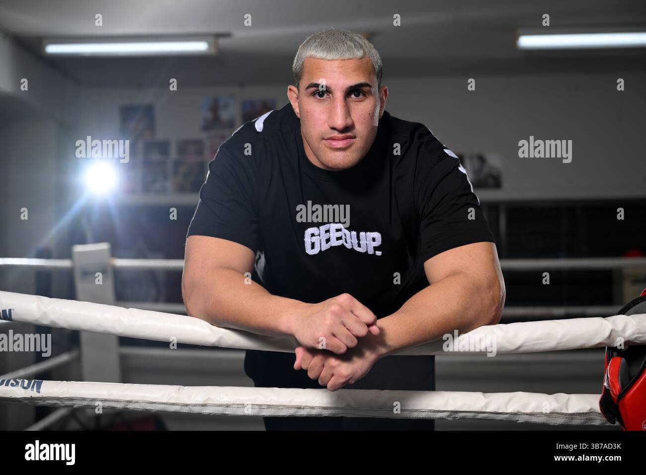 Brisbane, Australia. 06th May, 2025. Boxer Justis Huni is seen posing ...