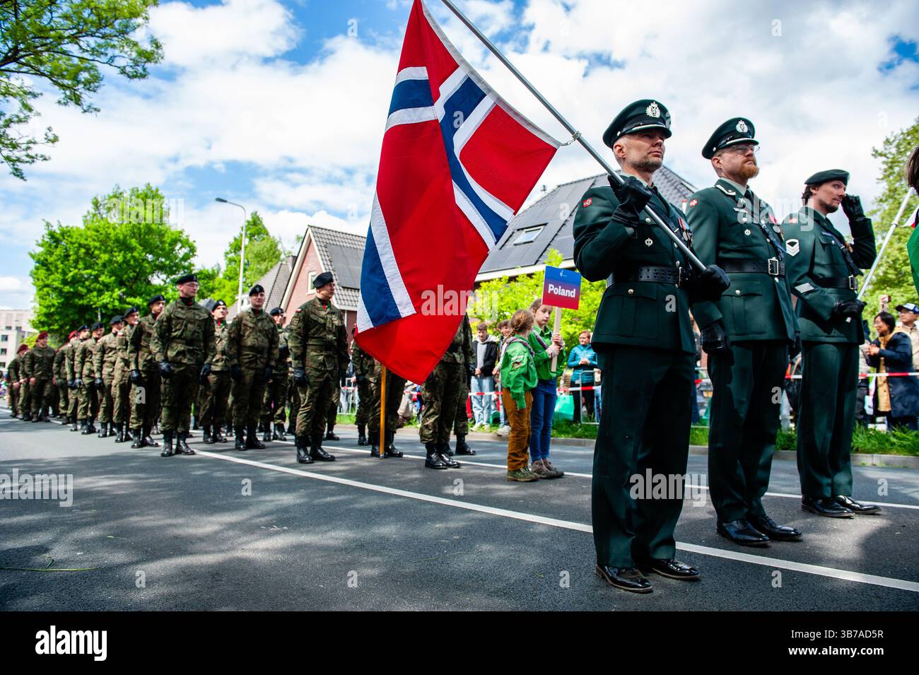 Wageningen, Netherlands. 05th May, 2025. The Norwegian army seen ...