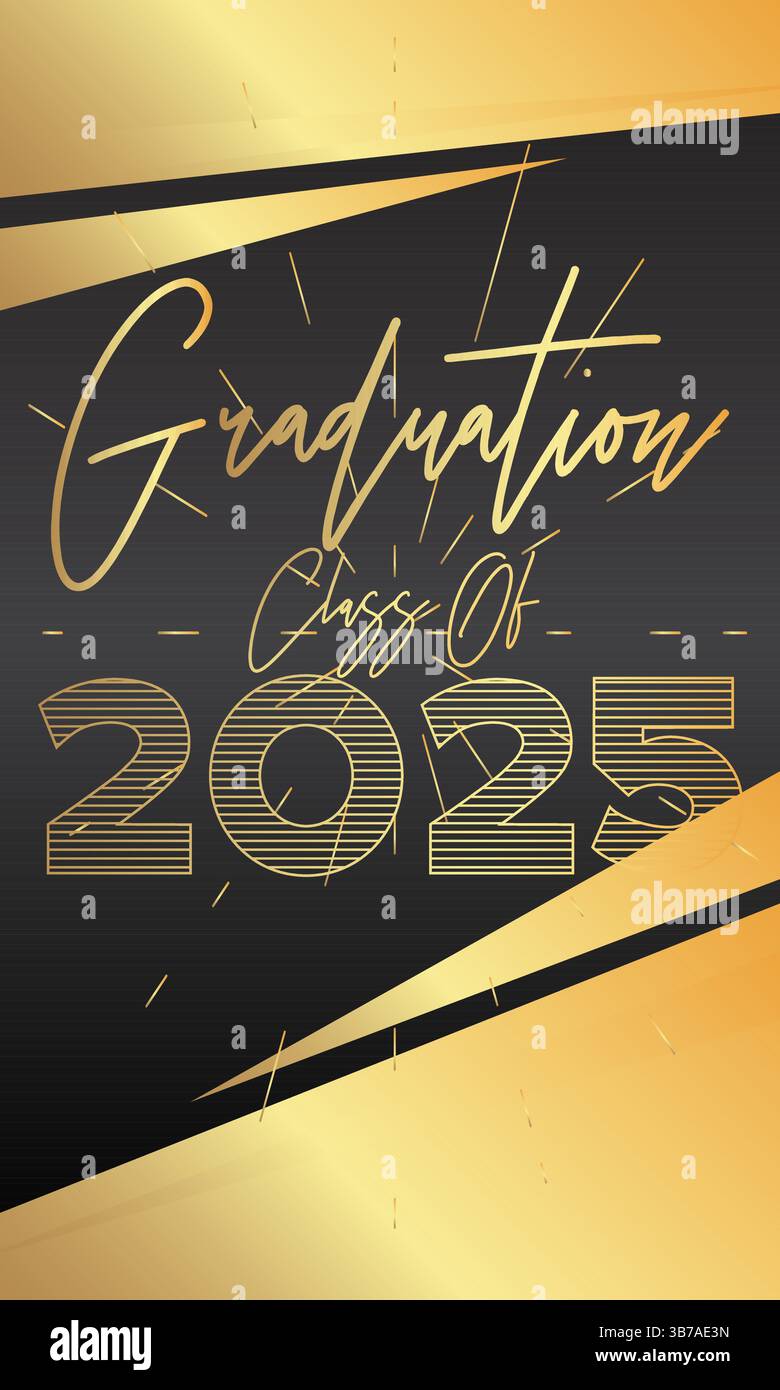 2025 Graduation design template. Vintage party invitation ...