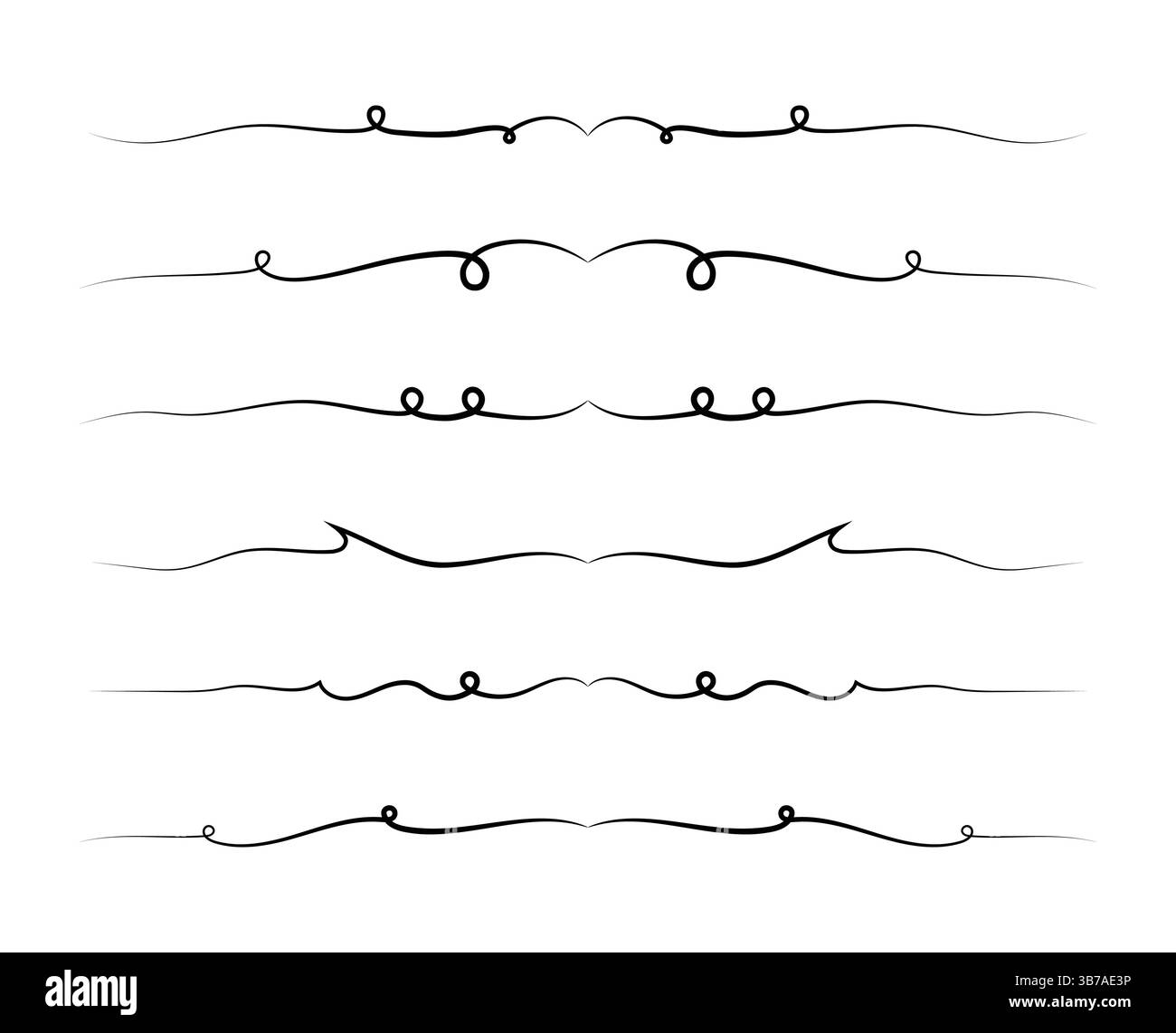 Dividers Separation Line hand draw lines Stock Vector Image & Art - Alamy