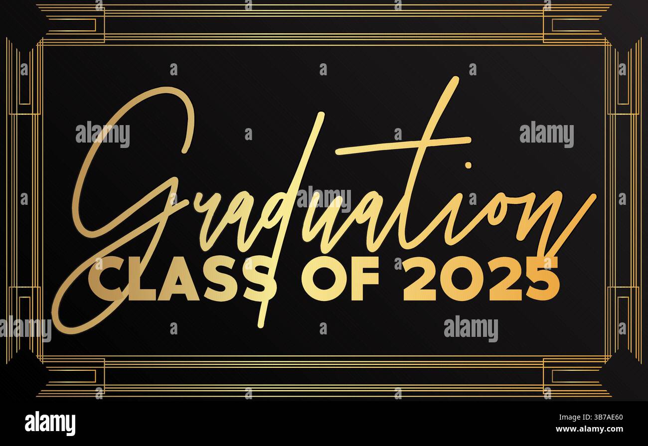 2025 Graduation design template. Vintage party invitation ...