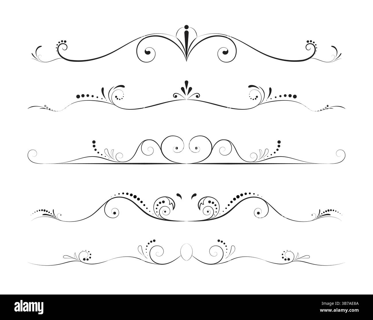 Dividers Separation Line vintage lines Stock Vector Image & Art - Alamy