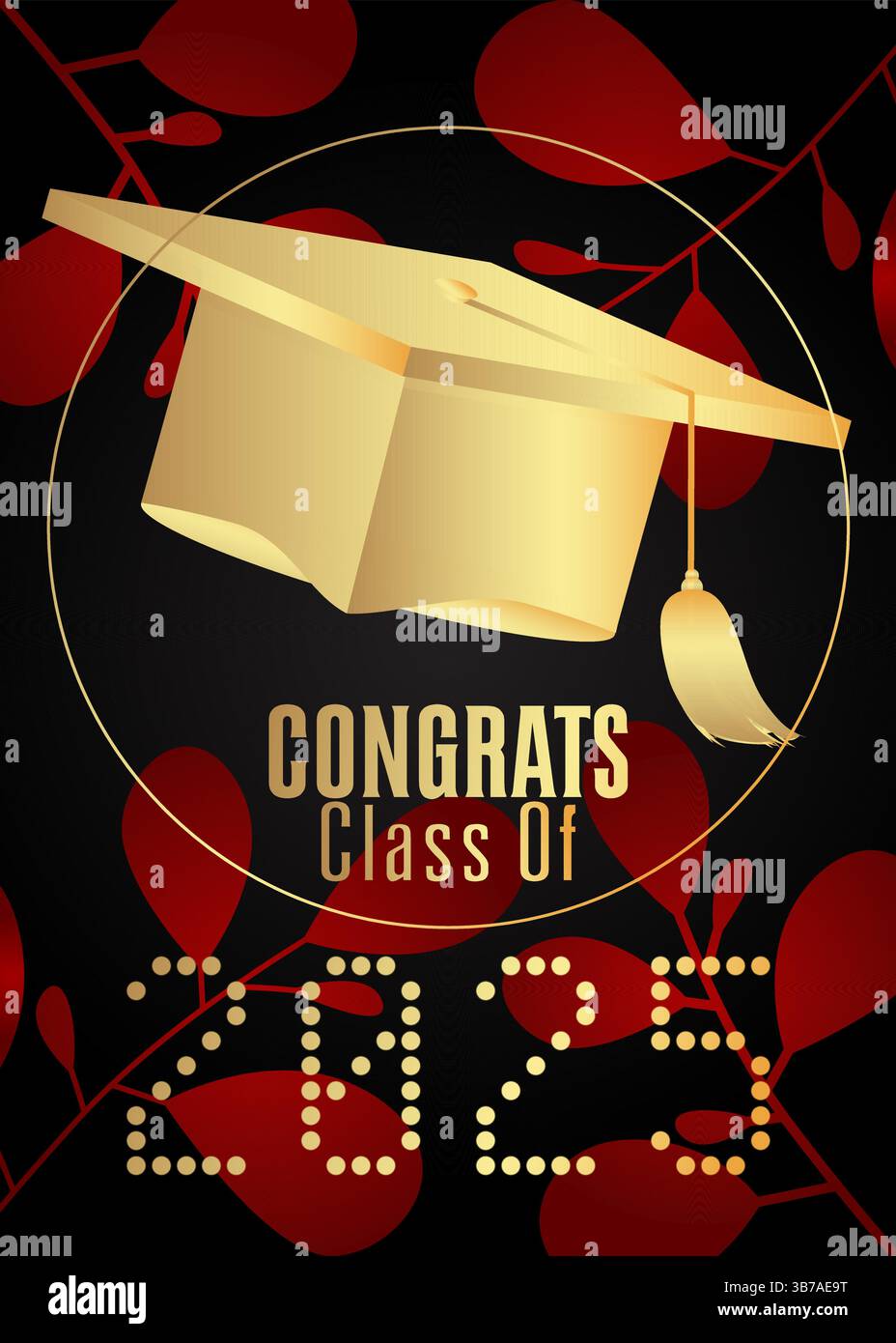 2025 Graduation design template. Vintage party invitation ...