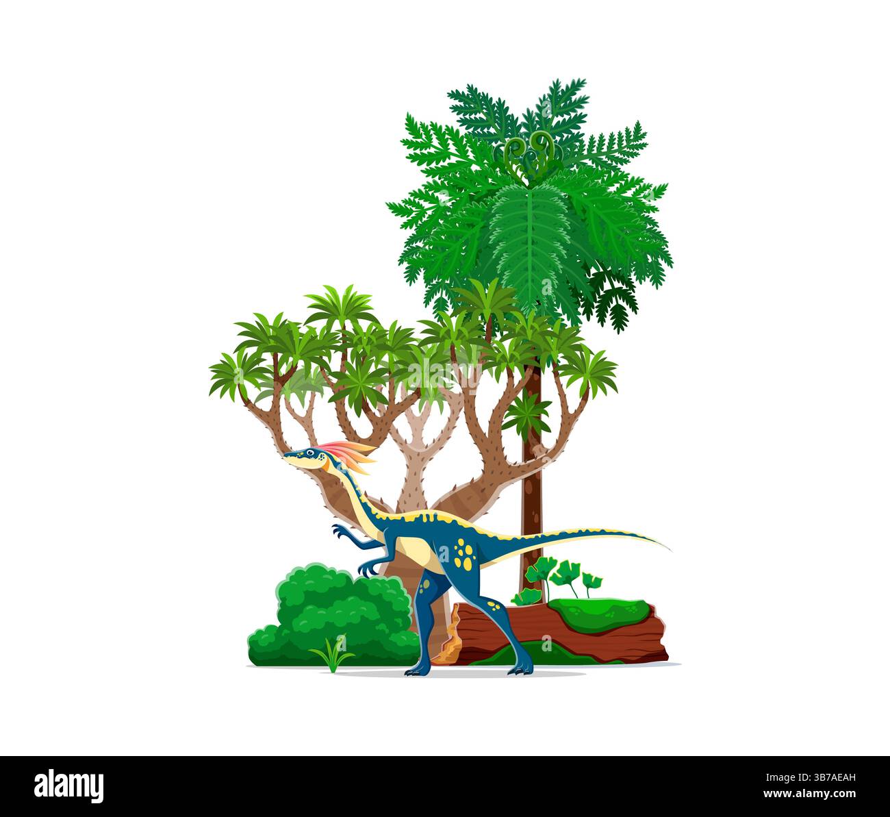 Compsognathus prehistoric dinosaur character in a jungle environment ...