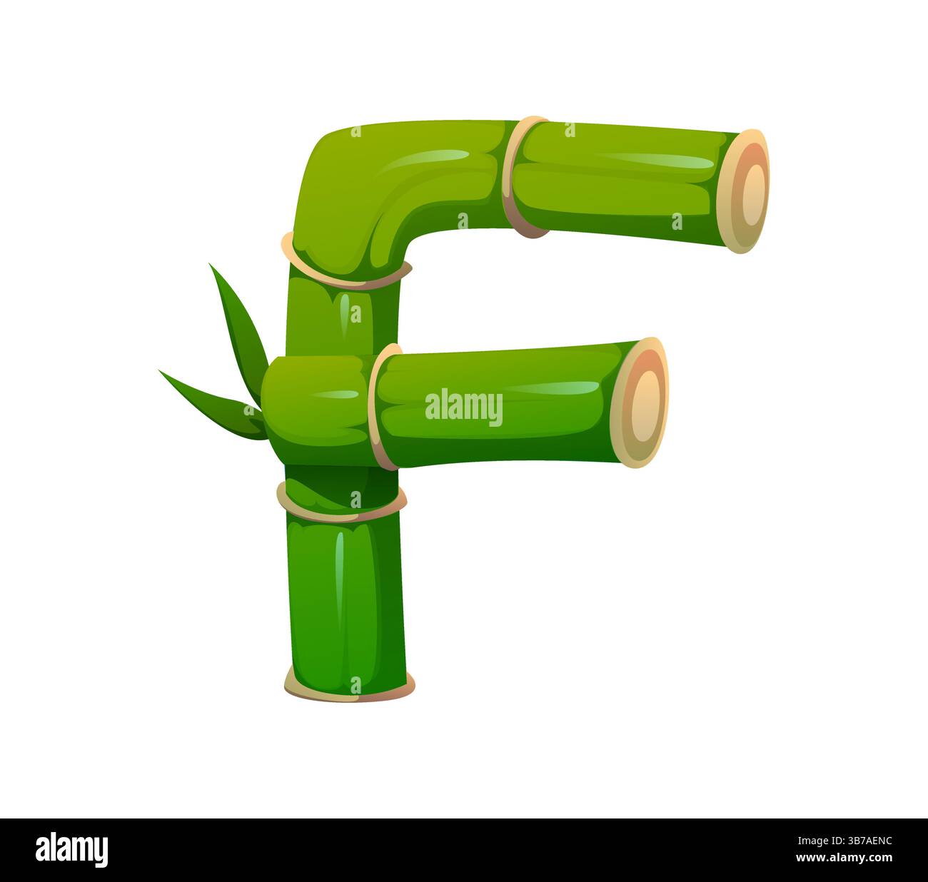 Asian nature bamboo wood font letter F. Japan garden plant English ...
