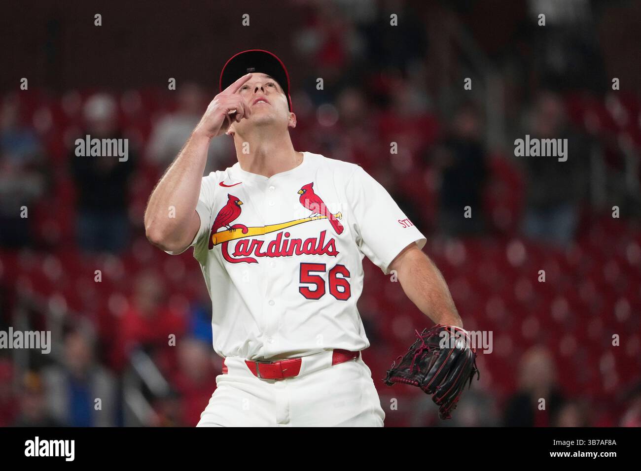 St. Louis Cardinals relief pitcher Ryan Helsley celebrates after ...