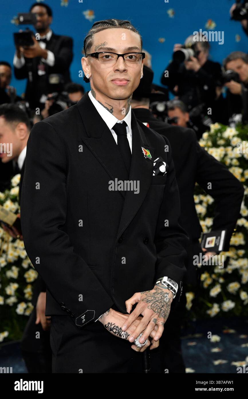 Central Cee attends The Metropolitan Museum of Art's Costume Institute benefit gala celebrating ...