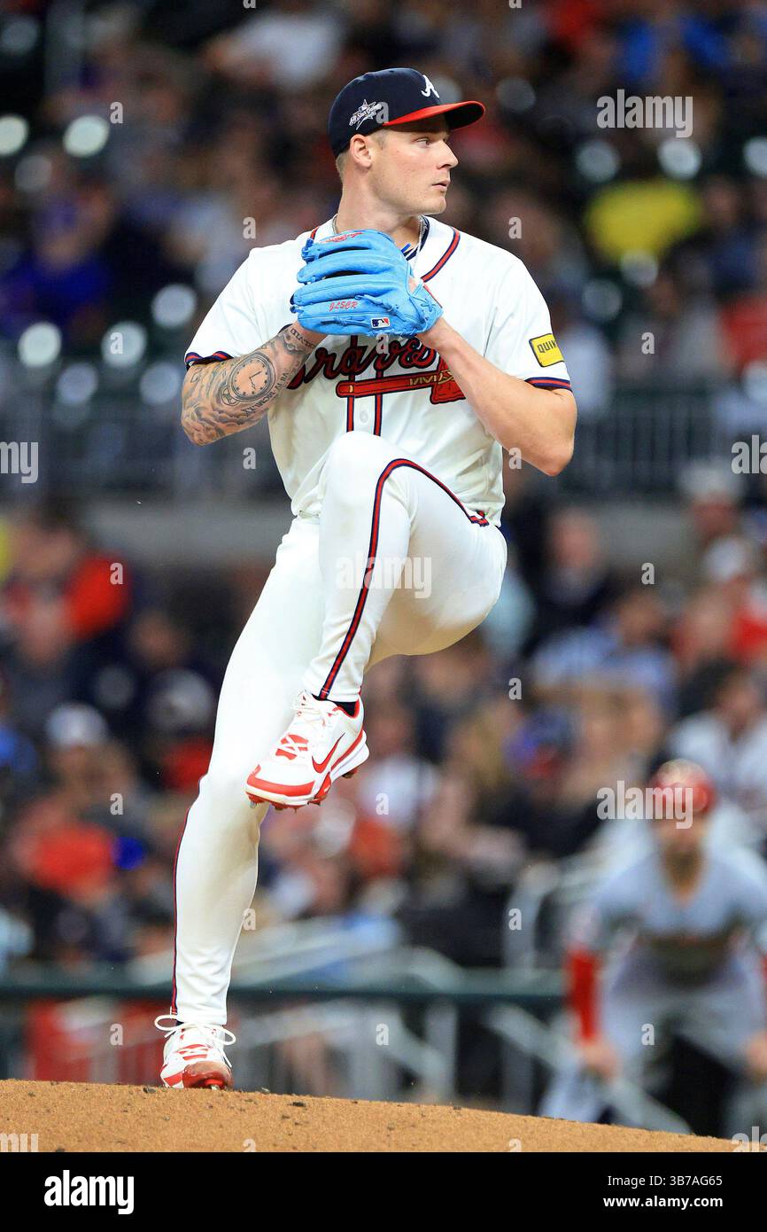ATLANTA, GA - MAY 05: AJ Smith-Shawver #32 of the Atlanta Braves ...