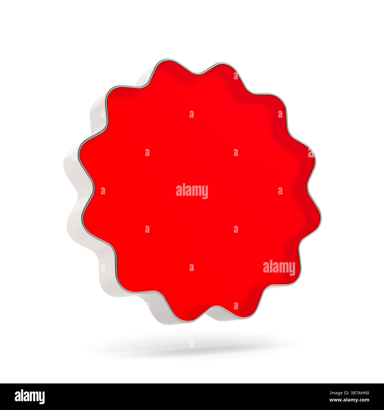 Empty badge on white background. Isolated 3D illustration Stock Photo ...
