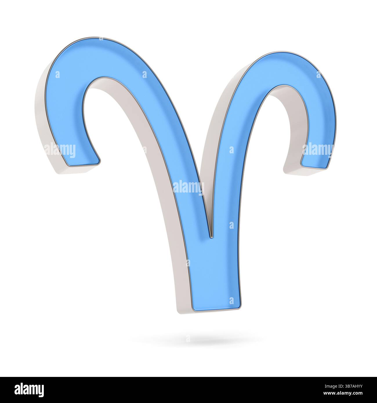 zodiac sign aries on white background. Isolated 3D illustration Stock ...