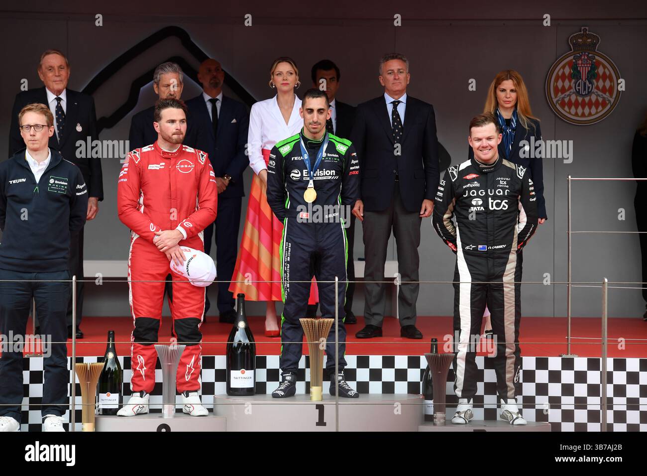 Princess Charlene di Monaco, Sébastien Buemi ,Oliver Rowland and Nick ...