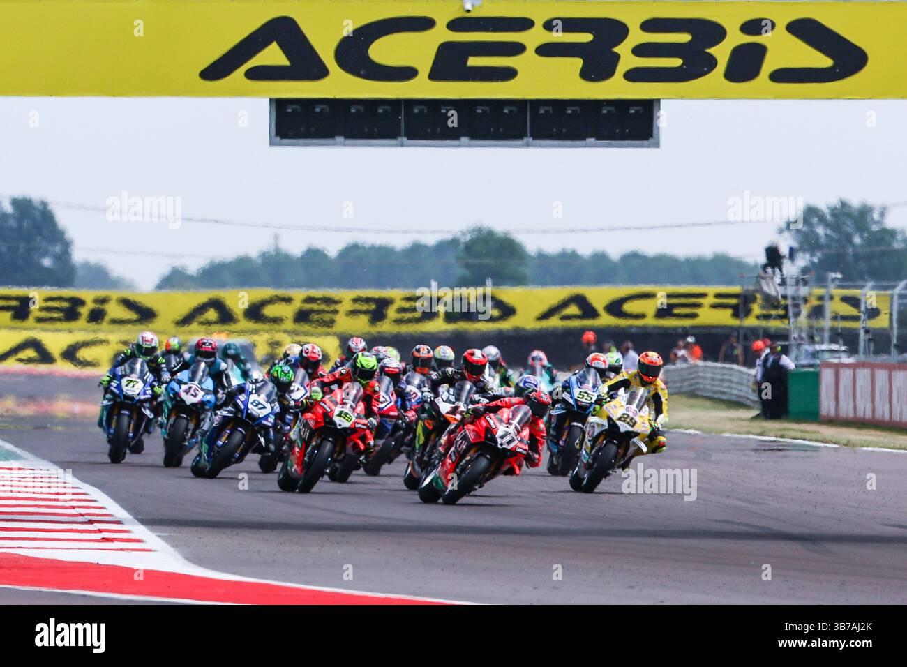 San Martino Del Lago, Italy. 03rd May, 2025. Start of Race 1 during FIM SBK Superbike World ...
