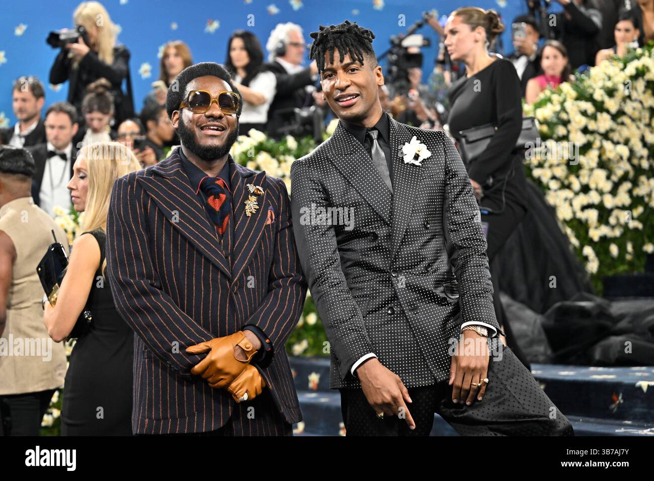 Leon Bridges, left, and Jon Batiste attend The Metropolitan Museum of ...