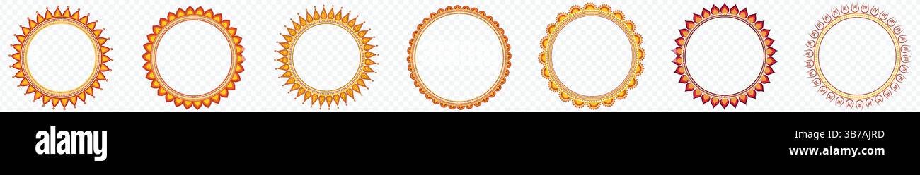 Collection of Arch-Shaped Award Borders with Spiked and Smooth Edges ...