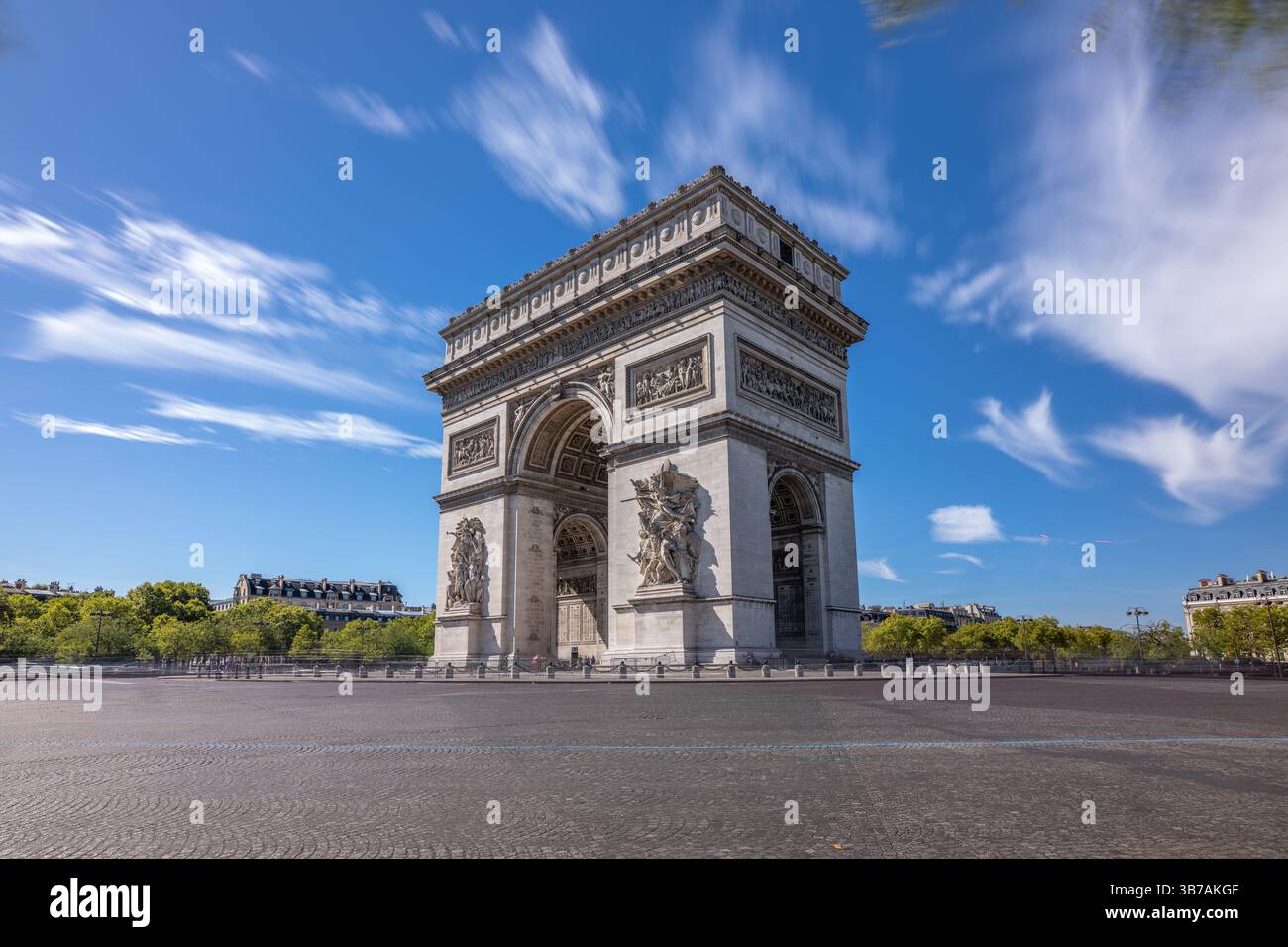 Arch of Triumph - Arc de triomphe - Paris - France - Horizontal Stock ...