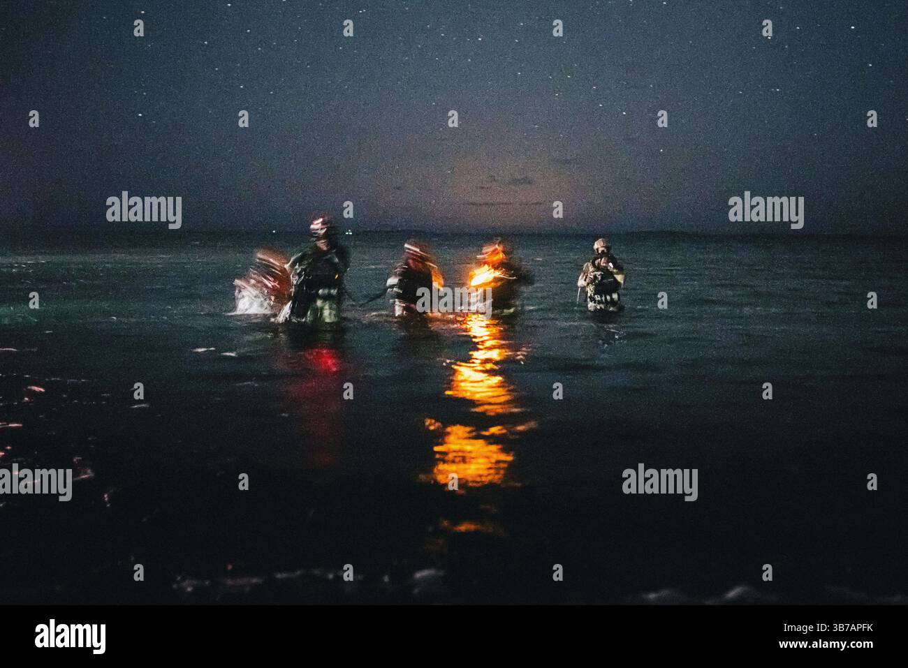 Originals from 10th Special Forces Group (Airborne) secure a beach head ...