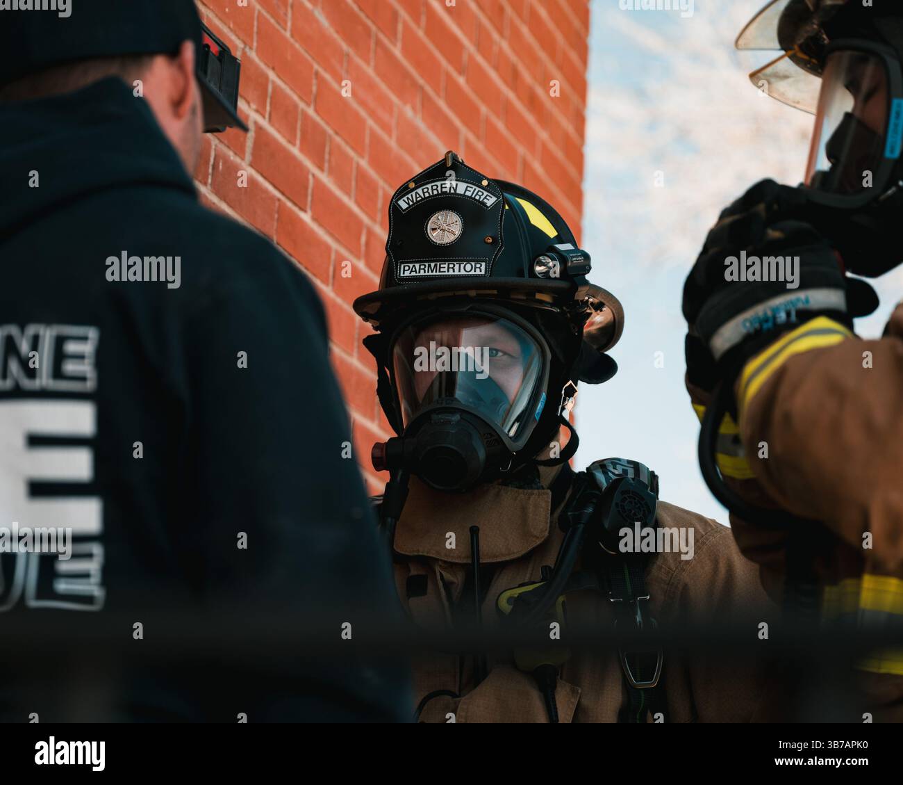 Senior Airman Alex Parmertor, 90th Civil Engineer Squadron firefighter ...