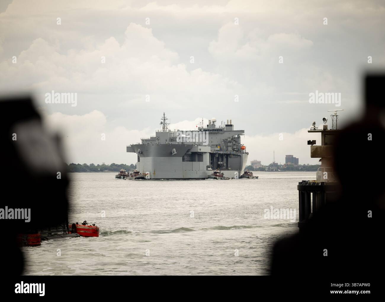 Norfolk, Va. (May 5, 2025) - USNS Robert E. Simanek (T-ESB 7) arrives at Naval Station Norfolk ...