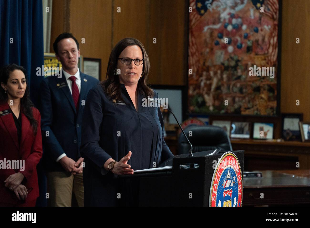 May 5, 2025, Denver, Colorado, USA: State Rep. Lindsay Gilchrist, D ...