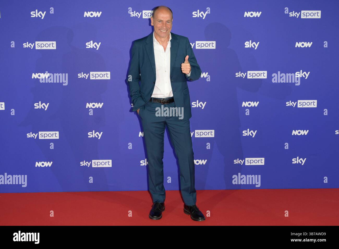 Luca Marchegiani attends the red carpet of Sky event "Il tennis e l ...