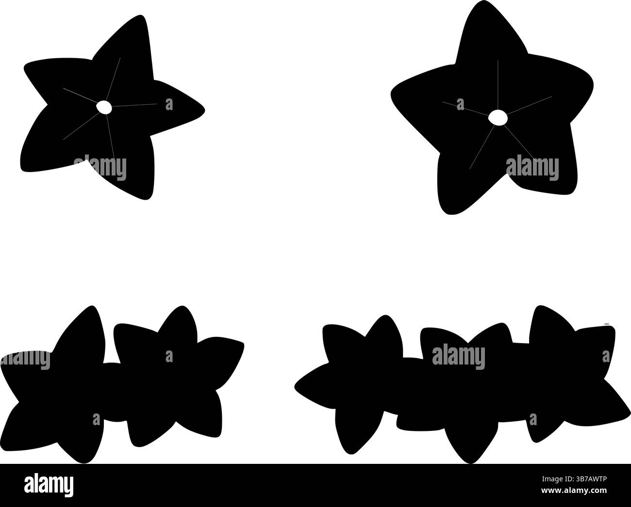 Frangipani silhouette set isolated on a transparent background ...