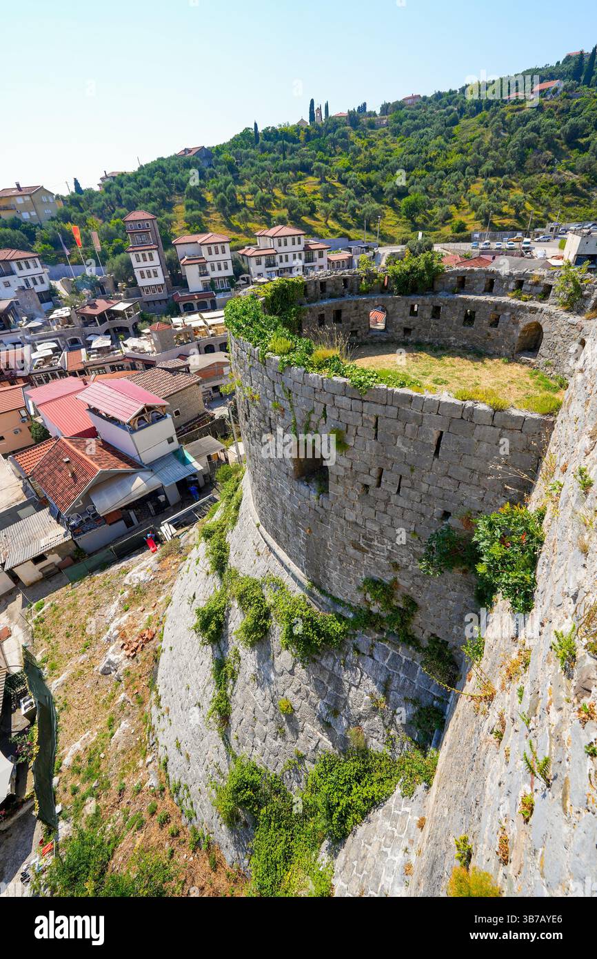 Watch tower of Stari grad Bar (Old Town of Bar), an ancient walled city ...