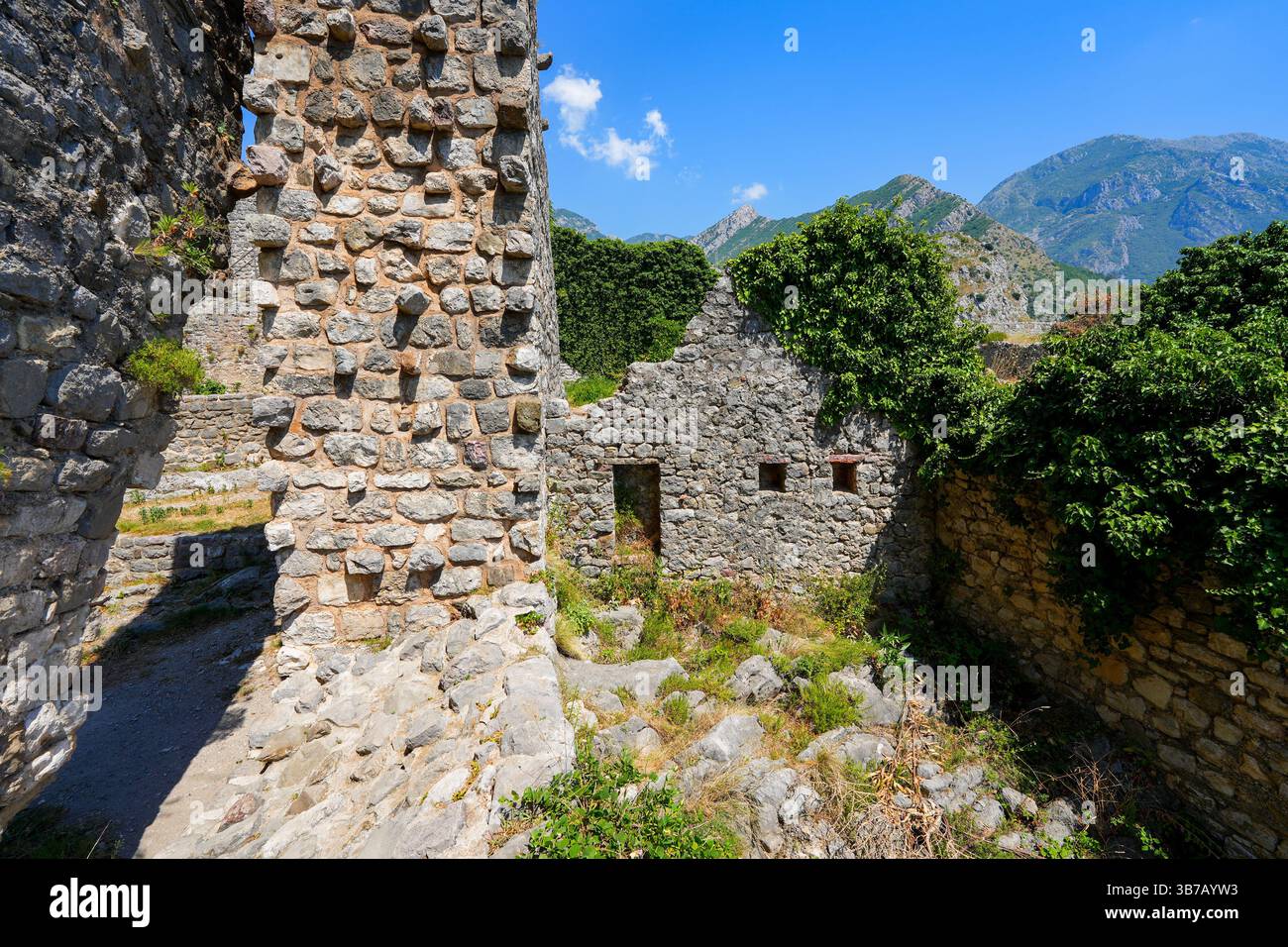 Citadel of Stari grad Bar (Old Town of Bar), an ancient walled city ...