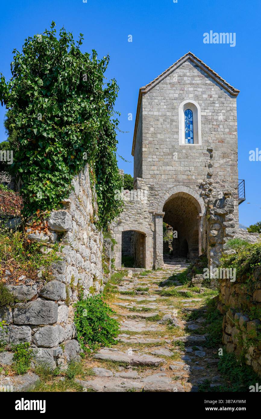 St Catherine’s Church in Stari grad Bar (Old Town of Bar), the ruins of ...