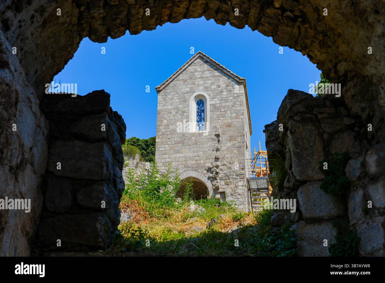 St Catherine’s Church in Stari grad Bar (Old Town of Bar), the ruins of ...