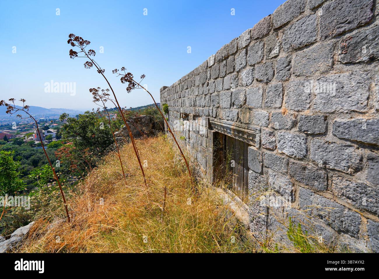Ramparts of Stari grad Bar (Old Town of Bar), an ancient walled city ...