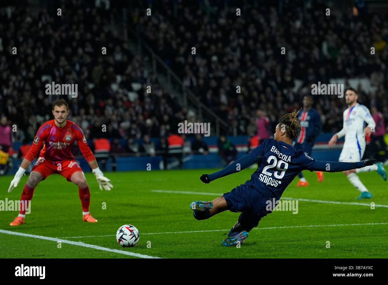PARIS, FRANCE - DECEMBER 15: Bradley Barcola #29 (PSG) during the ...