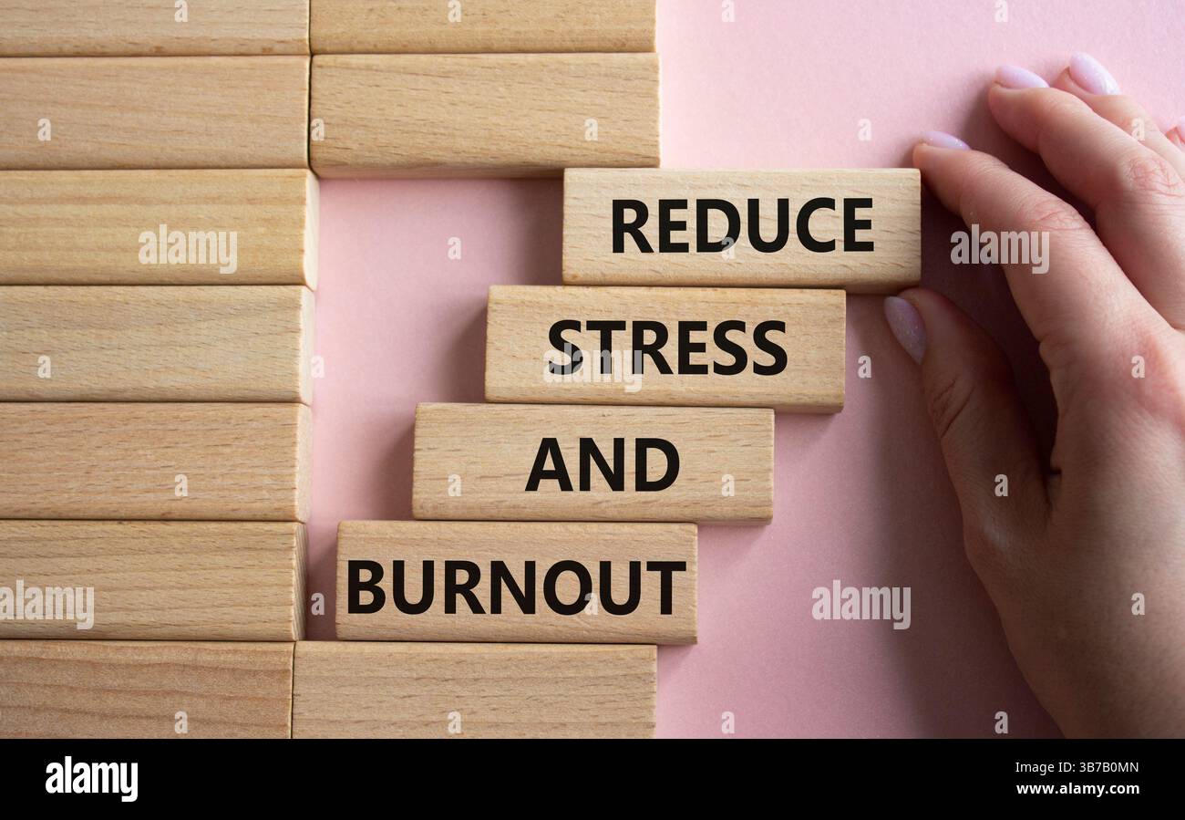 Reduce Stress and Burnout symbol. Concept word Reduce Stress and ...