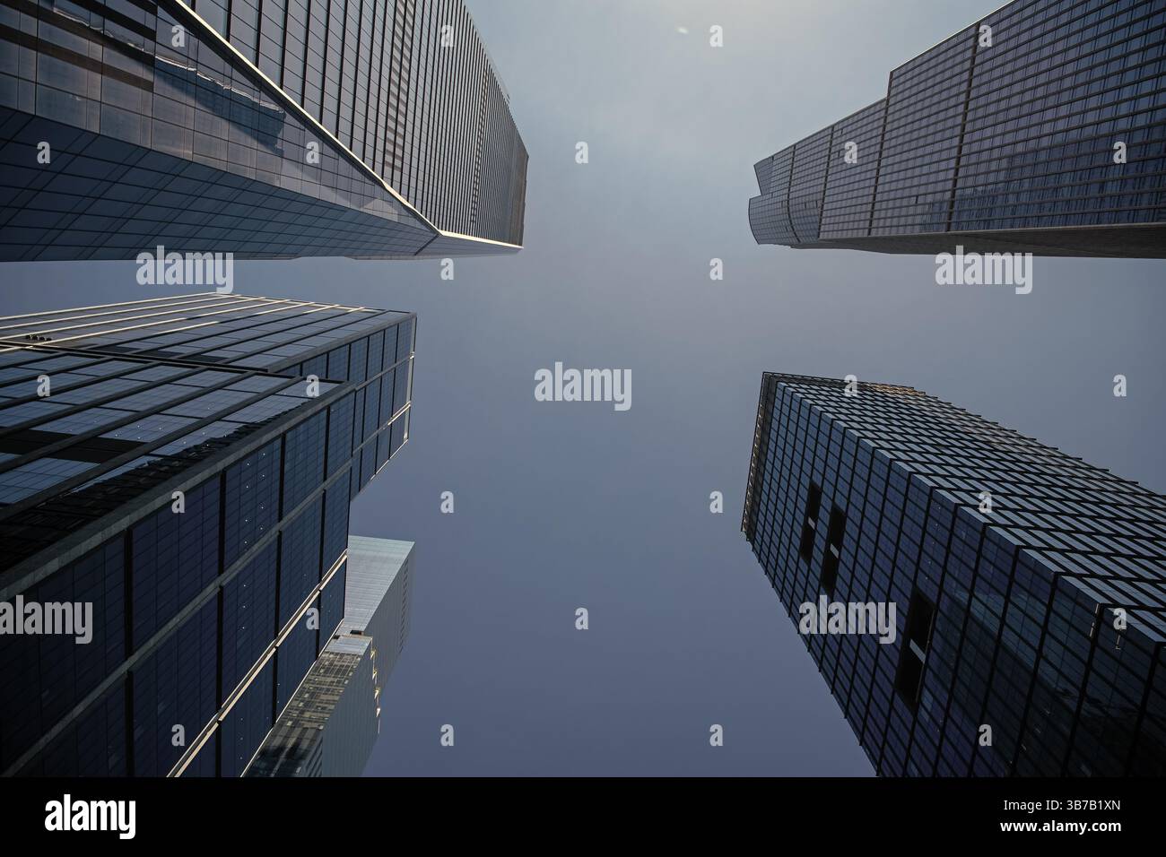 Architecture of modern office building. Perspective city skyscraper ...