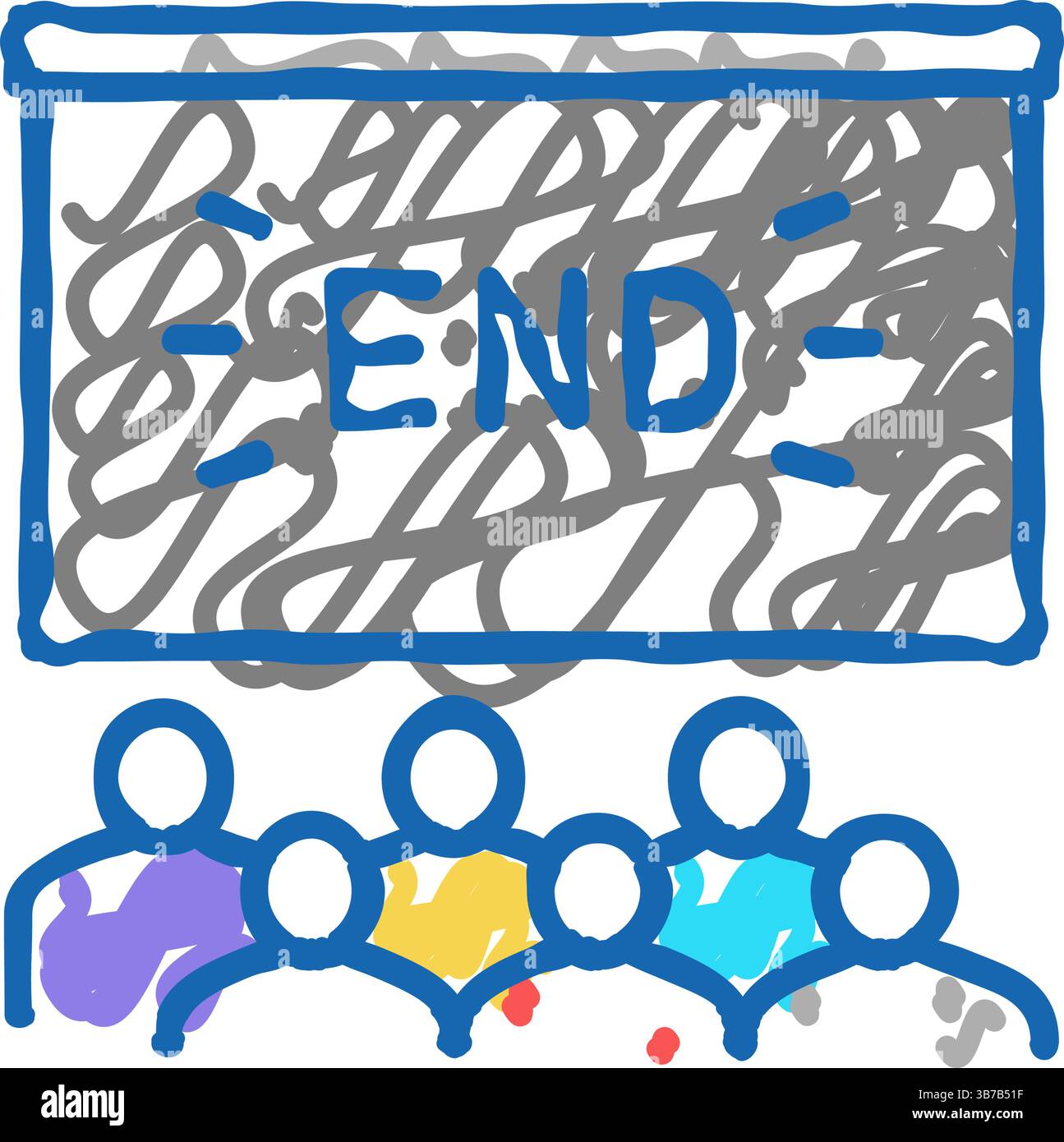 movie end in cinema icon doodle illustration Stock Vector Image & Art ...